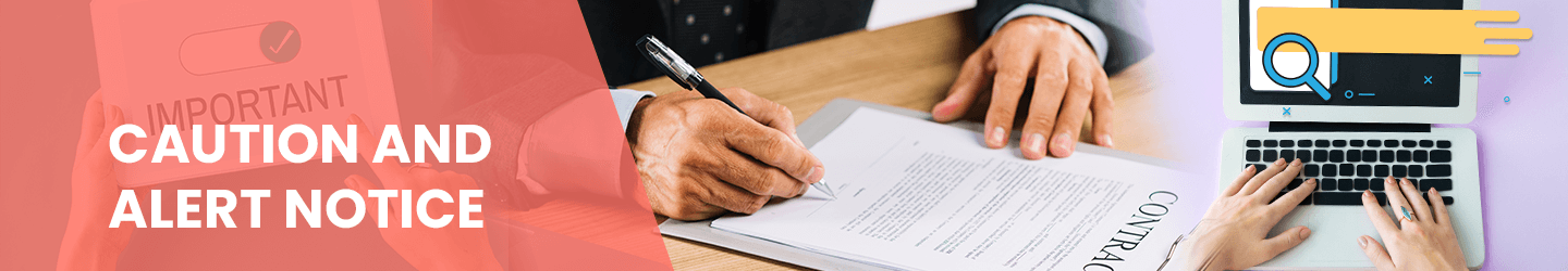 CAUTION & ALERT NOTICE